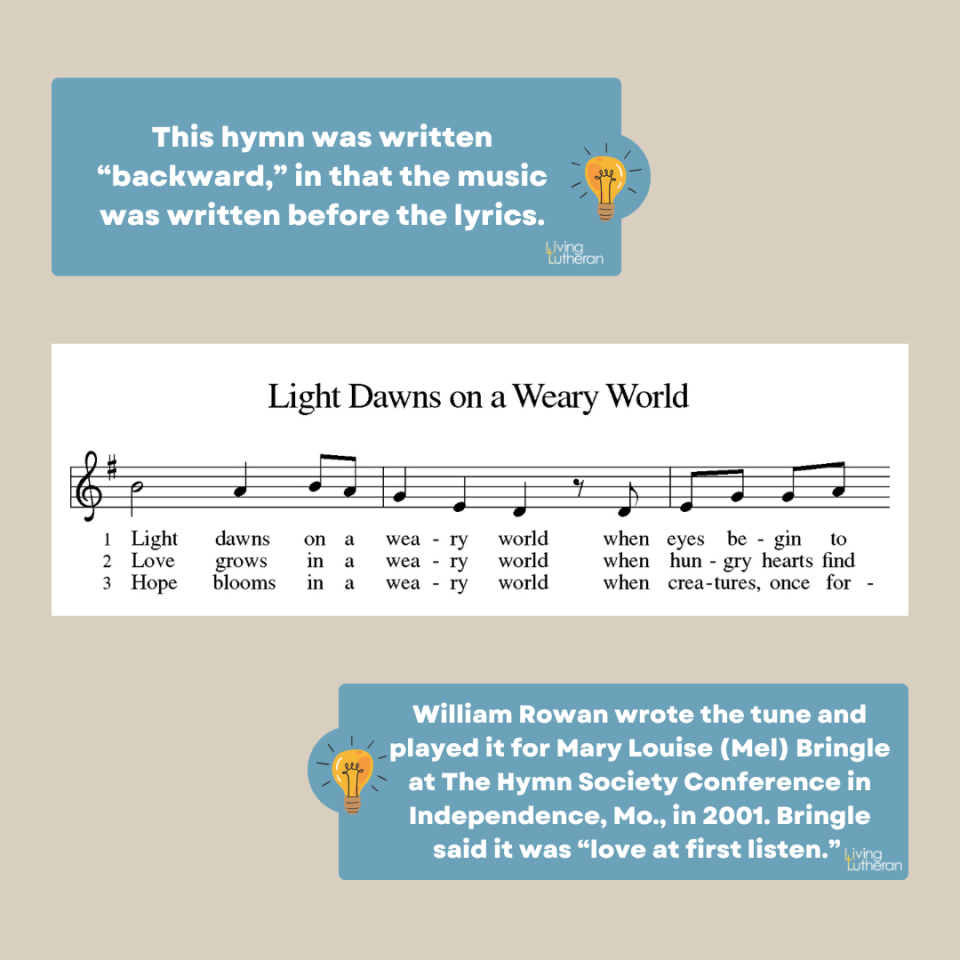 Hymn of the Month - Light Dawns on a Weary World | Living Lutheran